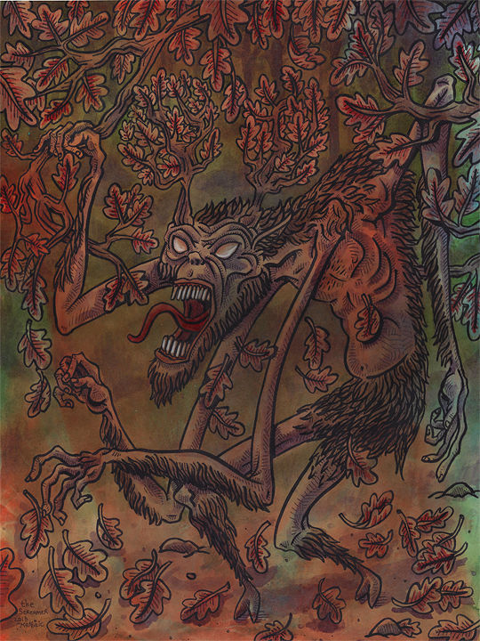 "the Screamer" - Ken Ruzic - Paintings,Drawings,Ceramics,Pyrography and ...