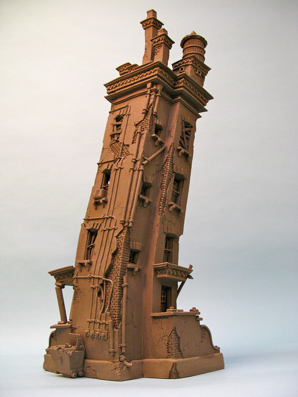 Brownstone 3 Rear - John Brickels - Stoneware Clay Artist