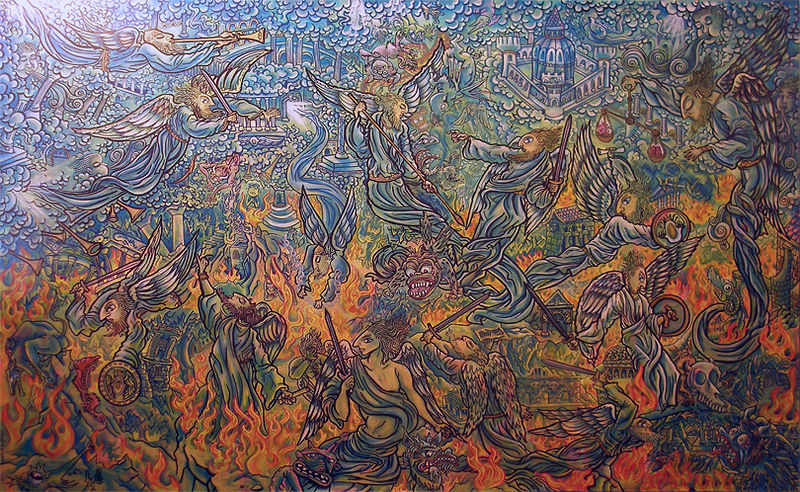 the Fall of the Rebel Angels - Ken Ruzic - Paintings,Drawings,Ceramics ...