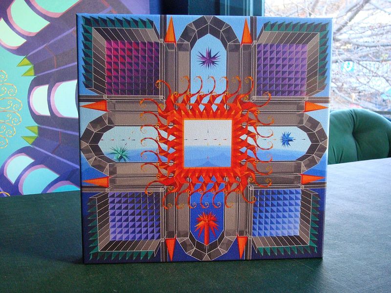 Reproduction of larger painting printed on canvas. - Jon Harris ...