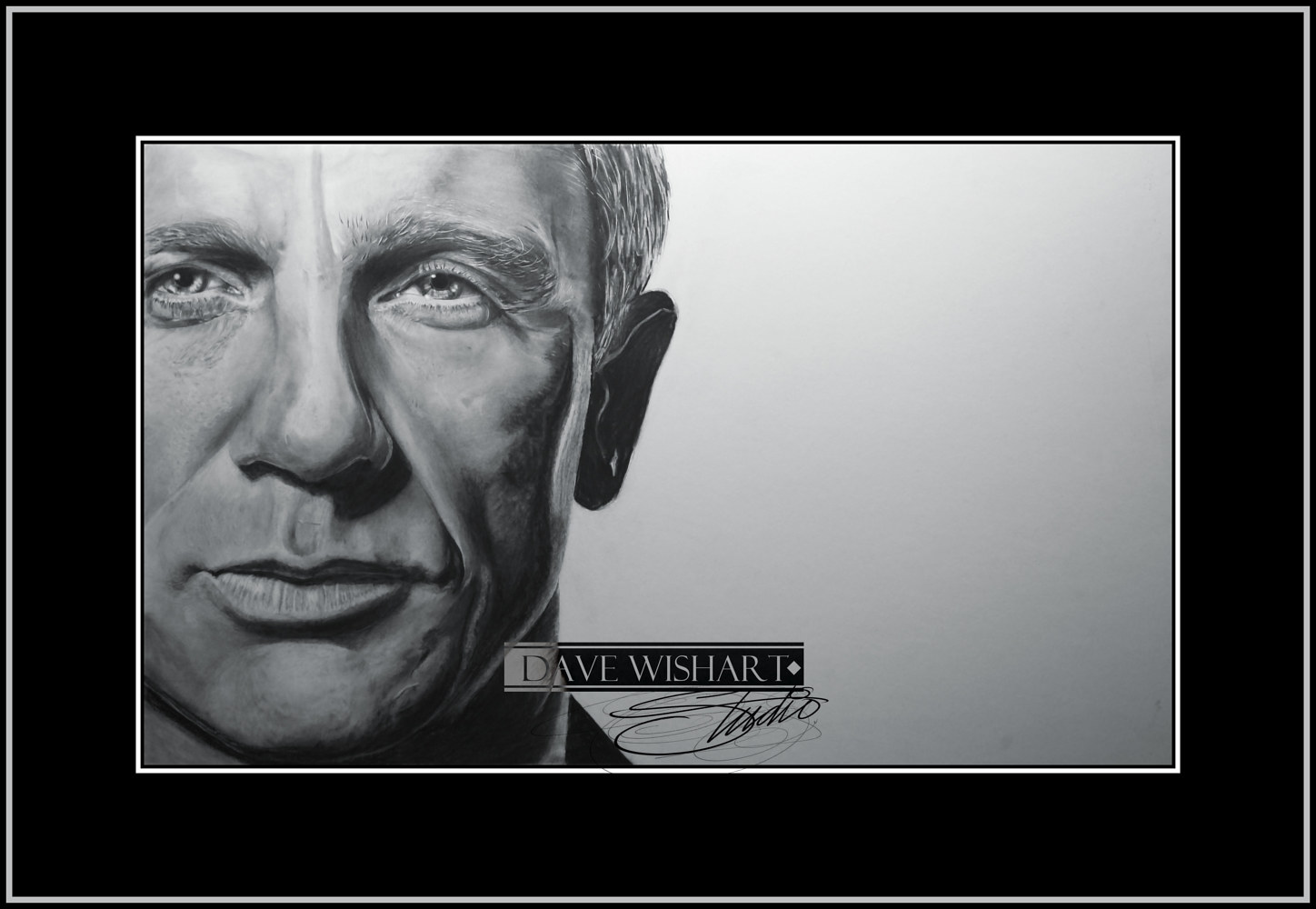 Daniel Craig as 007 - Dave Wishart Art Studio