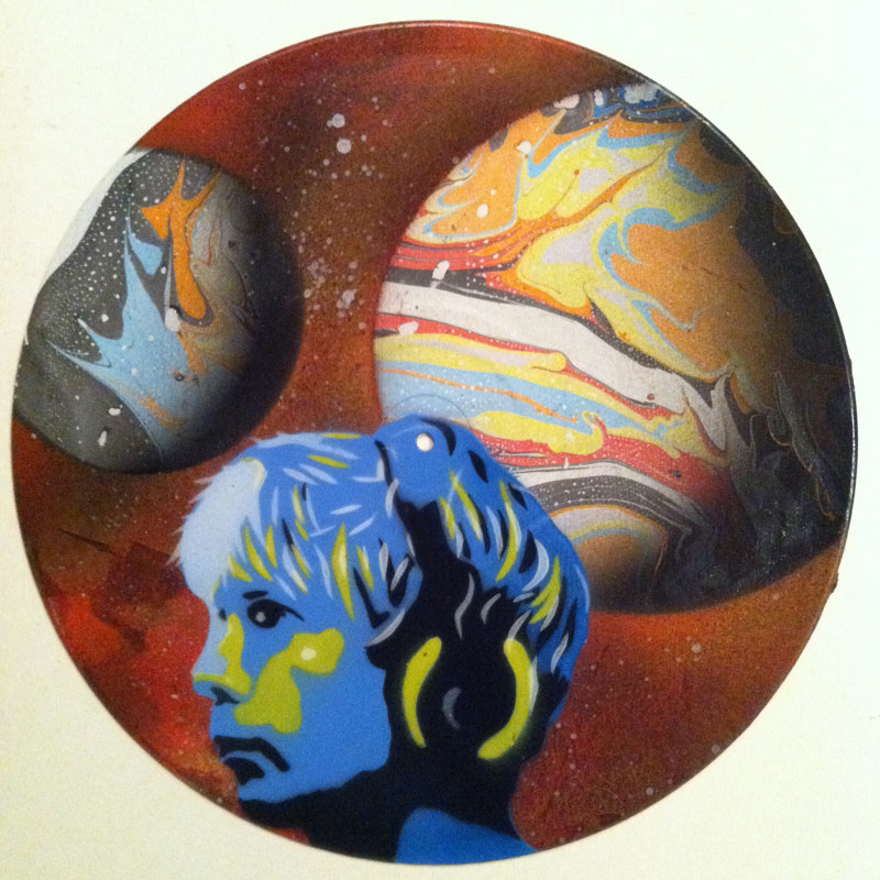 Dave tipper - Painting on Vinyl Record by Mr Mizu - Mr. Mizu - Loud ...