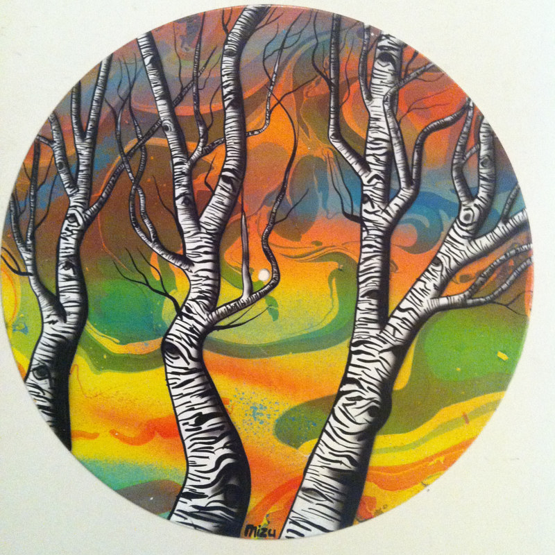 Aspens - Painting on Vinyl Record by Mr Mizu - Mr. Mizu - Loud ...