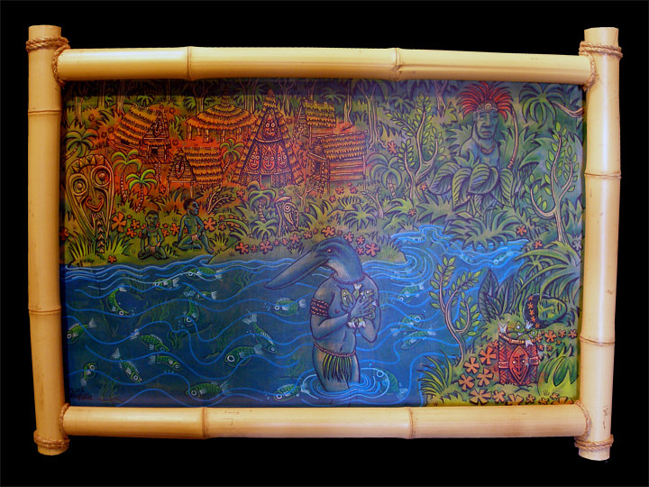 "Bird Headed Woman" with frame (Papua New Guinea Folktale) - Ken Ruzic ...