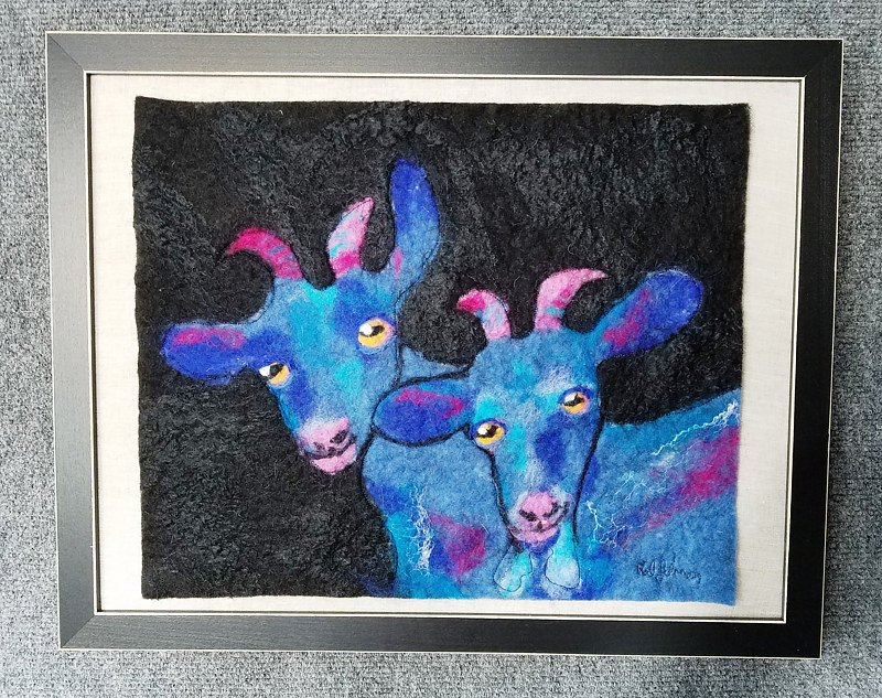 Blue Goats - Valerie Johnson - Flying Cow Creations