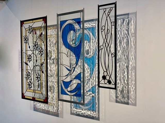 Completed Garden Stakes - Catherine Hart Glass