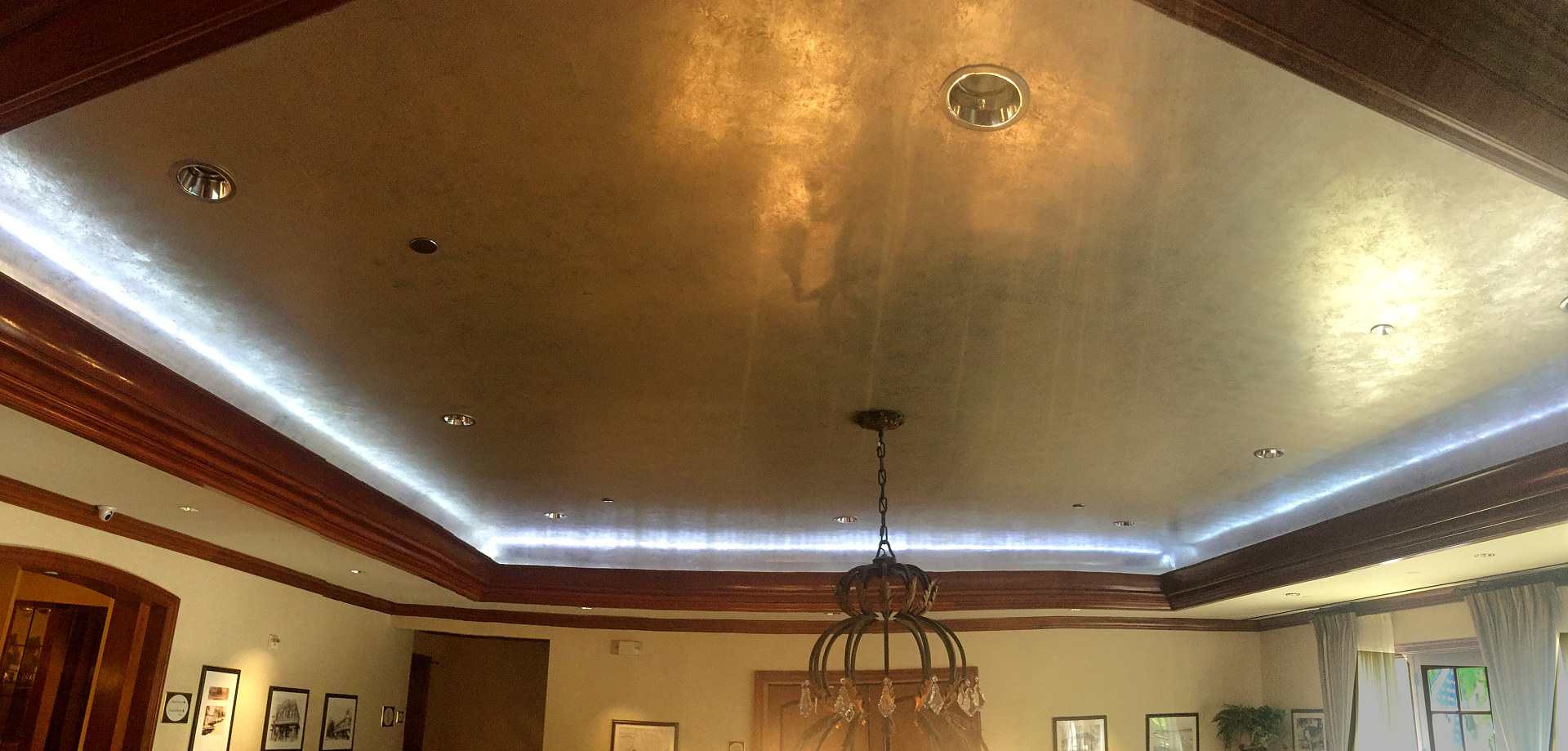 Gold Leaf Ceiling Paint | Shelly Lighting