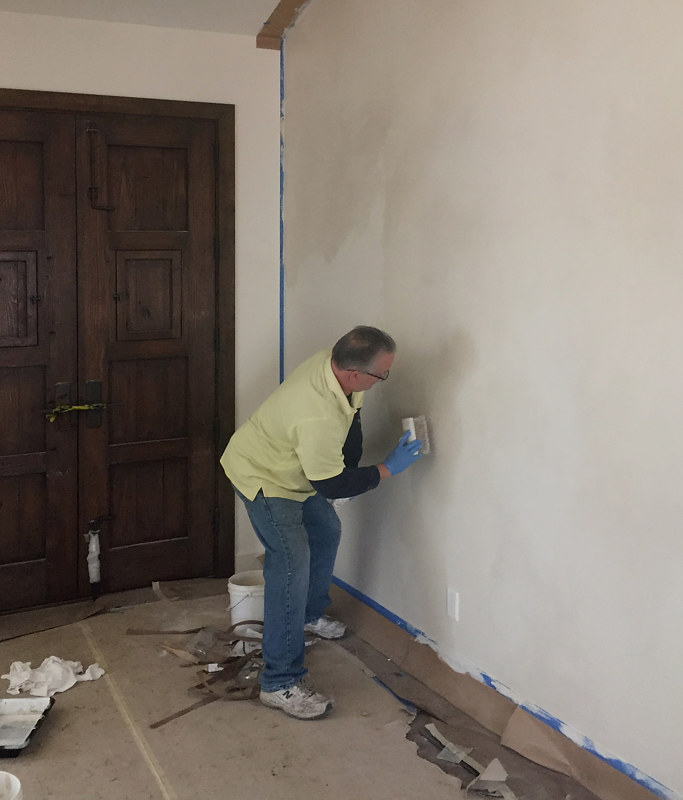 Stippling wall surface - Robert Milling Studios