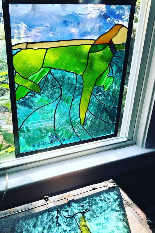 The Lake was like Glass - Stained Glass Pet Portraits