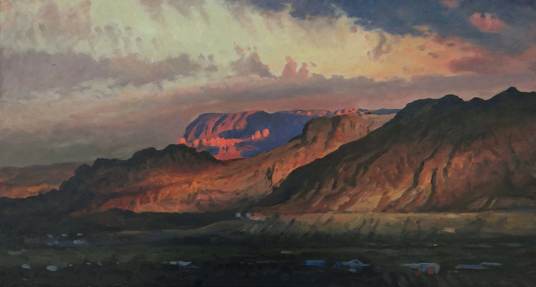 West side of the window, Big Bend, 11" x 14", 2017, oil on canvas ...