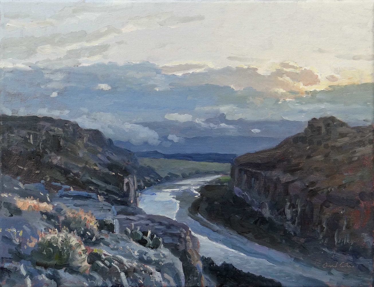 West side of the window, Big Bend, 11" x 14", 2017, oil on canvas ...