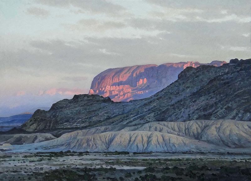 Pulliam Bluff, Big Bend, 36" x 48", 2016, oil on canvas - David Caton