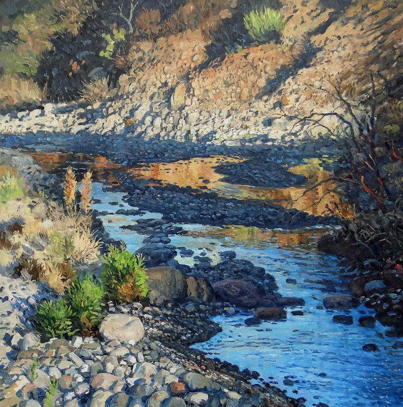 Big Bend creek, 48" x 48", 2013, oil on canvas - David Caton