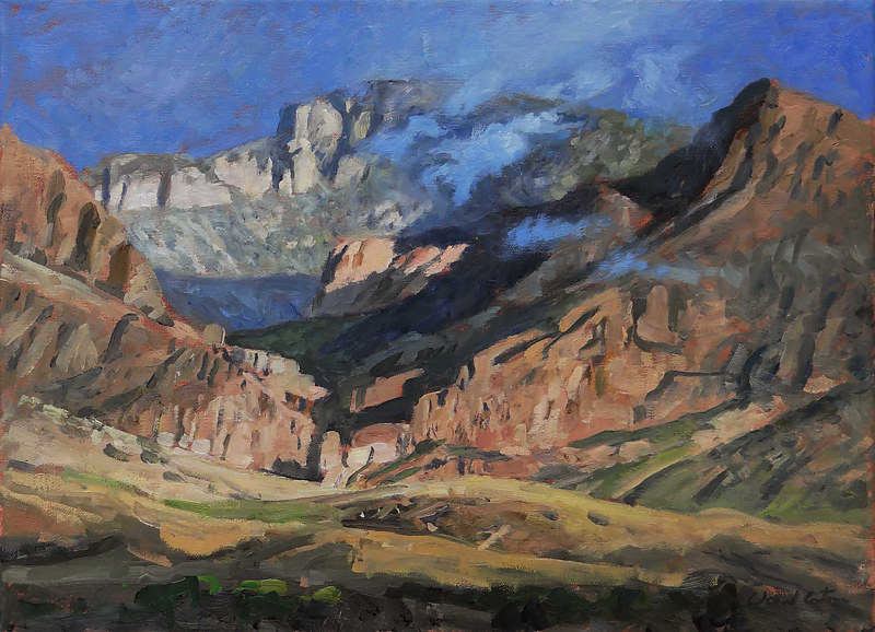 West side of the window, Big Bend, 11" x 14", 2017, oil on canvas ...
