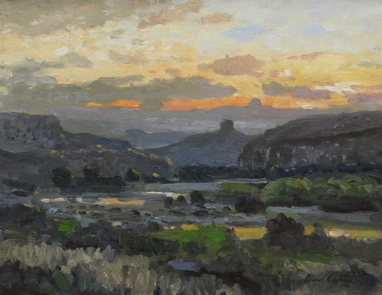 West side of the window, Big Bend, 11" x 14", 2017, oil on canvas ...