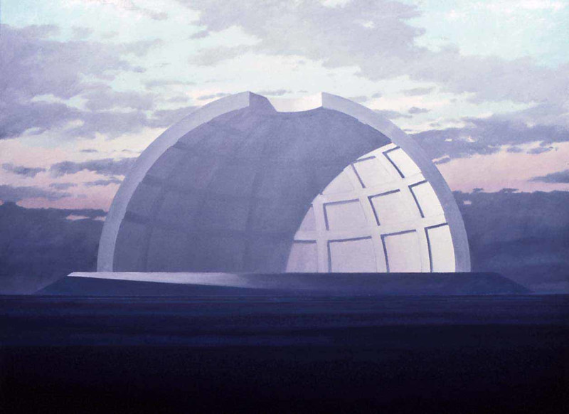 Architectural Series #10, 48" x 66", 1985, oil on canvas - David Caton