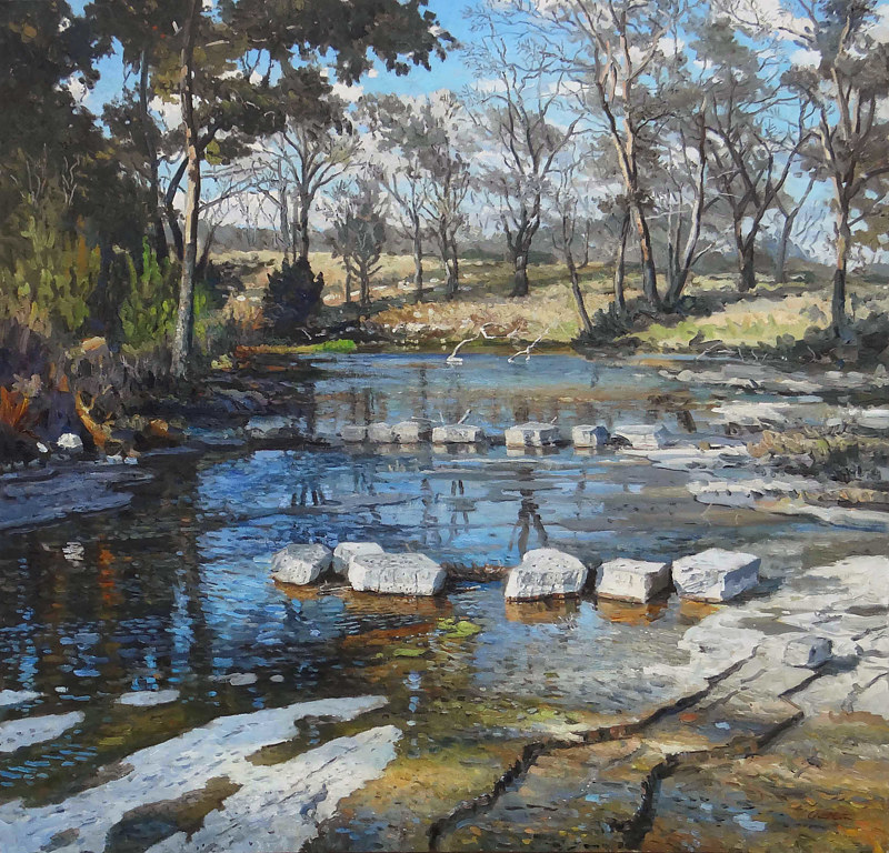 Botkin Ranch #6, 48" x 48", 2013, oil on canvas - David Caton
