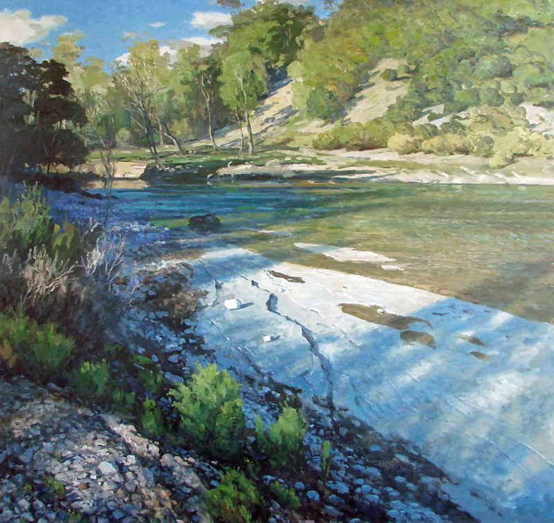 Little Creek, Botkin Ranch #3, 48" x 48", 2010, oil on canvas - David Caton