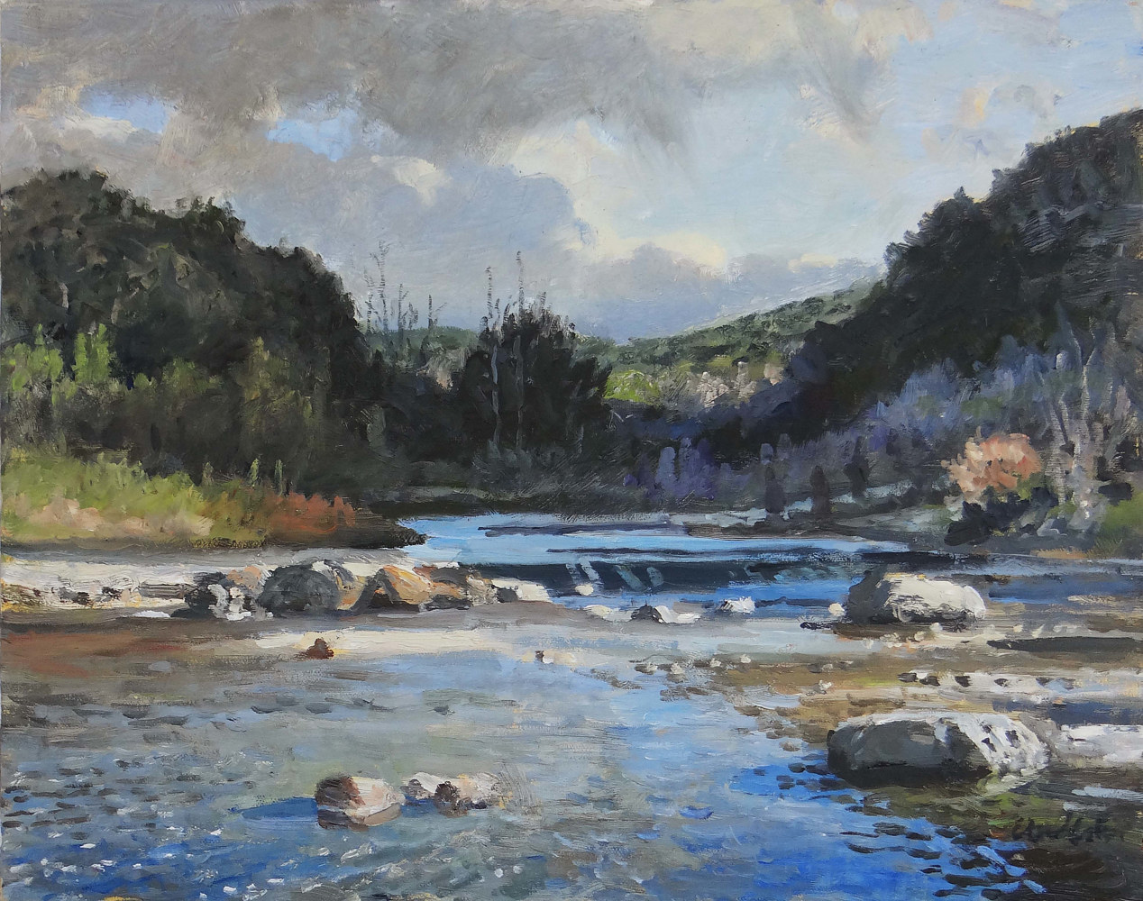 West side of the window, Big Bend, 11" x 14", 2017, oil on canvas ...