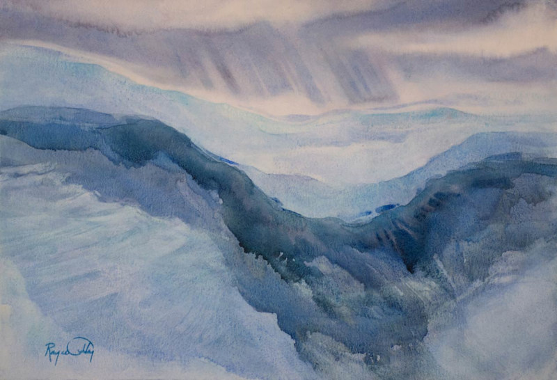 Rayne Tunley, Frozen Wave, 15in x 22in, Watercolour - Rayne Tunley ...