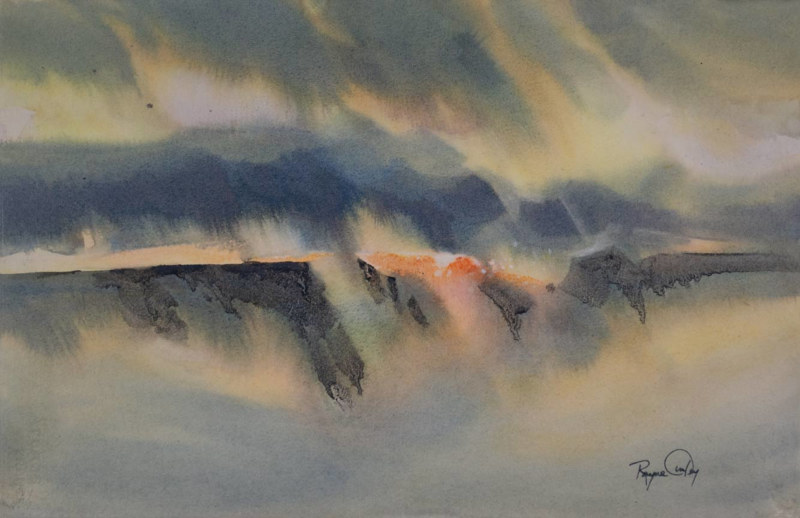Rayne Tunley, Storm at Sunup 14.25 x 22in, Watercolour - Rayne Tunley ...