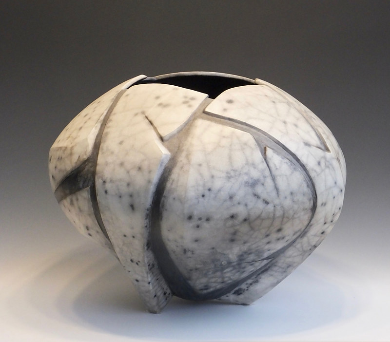 Raku Sculptural Wanderer Vessel - Michael Ray Thornton Artworks