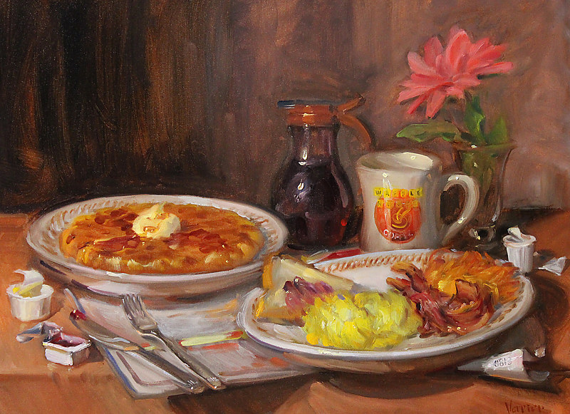 "Waffle House" Hand Embellished - Noah Verrier - Oil Paintings