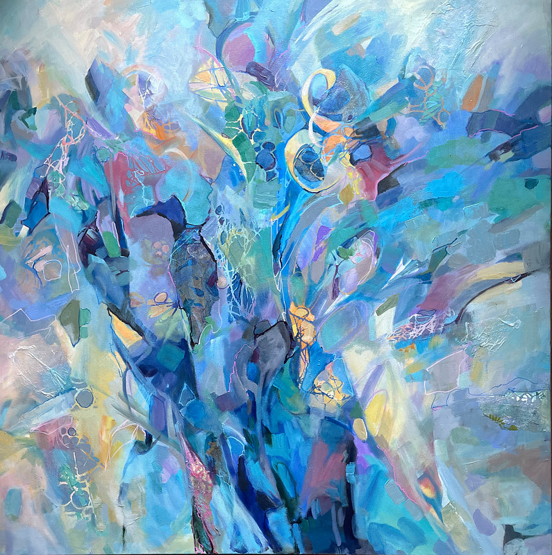 Exploring the Blues - Marty Husted Contemporary Paintings