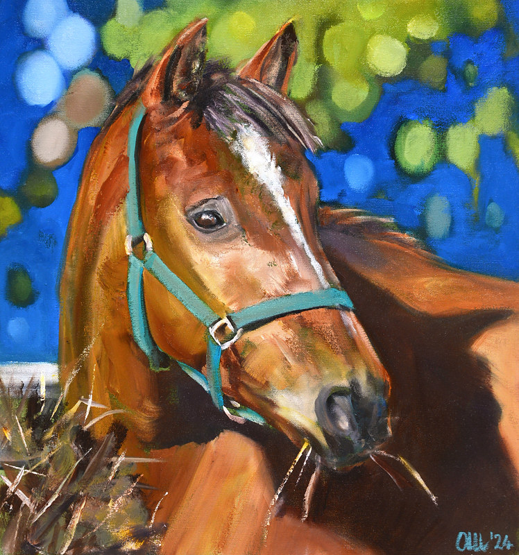 Horse with Blue Sky - Angelo Mariano - Artist