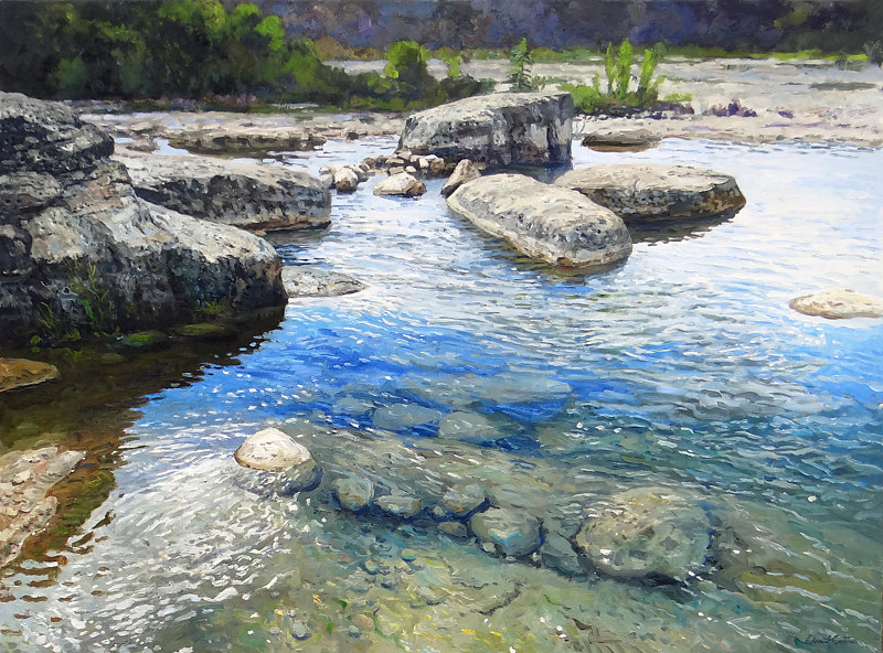 Garner Rocks, 36"x48", 2024 - David Caton
