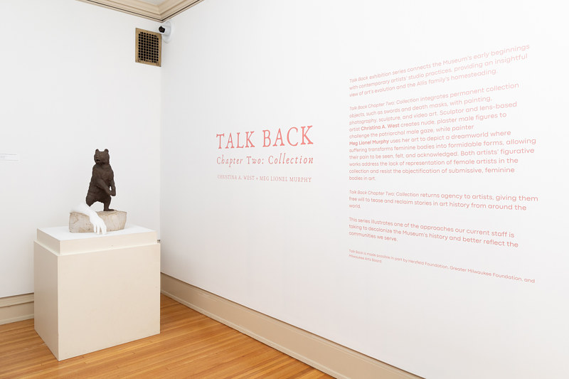 Title wall from Talk Back: Collection - Christina A. West