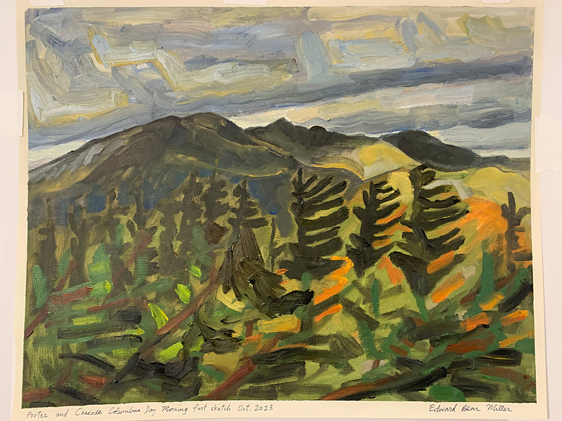 Porter and Cascade pines sketch - Edward Bear Miller