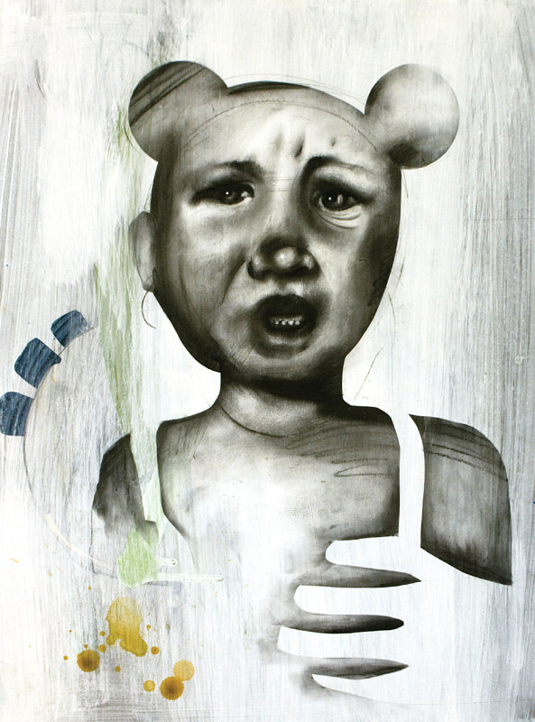 Picnic, Graphite Drawing on Gessoed Board, Framed, 28" x 22" - Alan ...