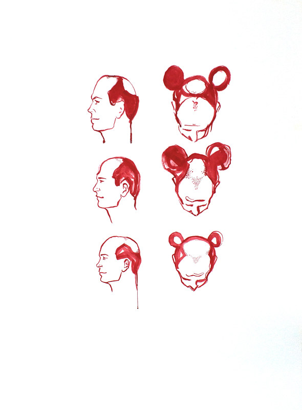 Male Pattern, Ink on Paper - Alan Disparte