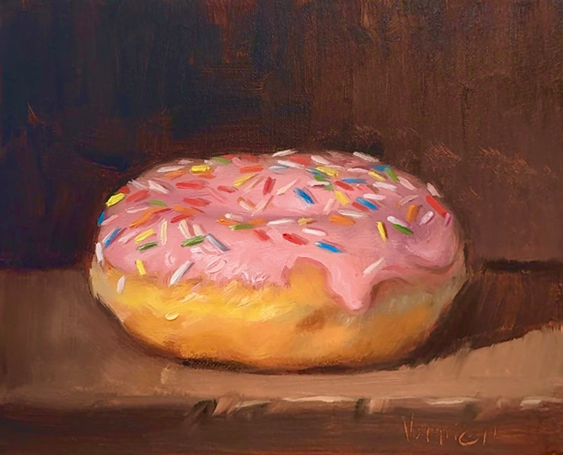 "Pink Donut" - Noah Verrier - Oil Paintings