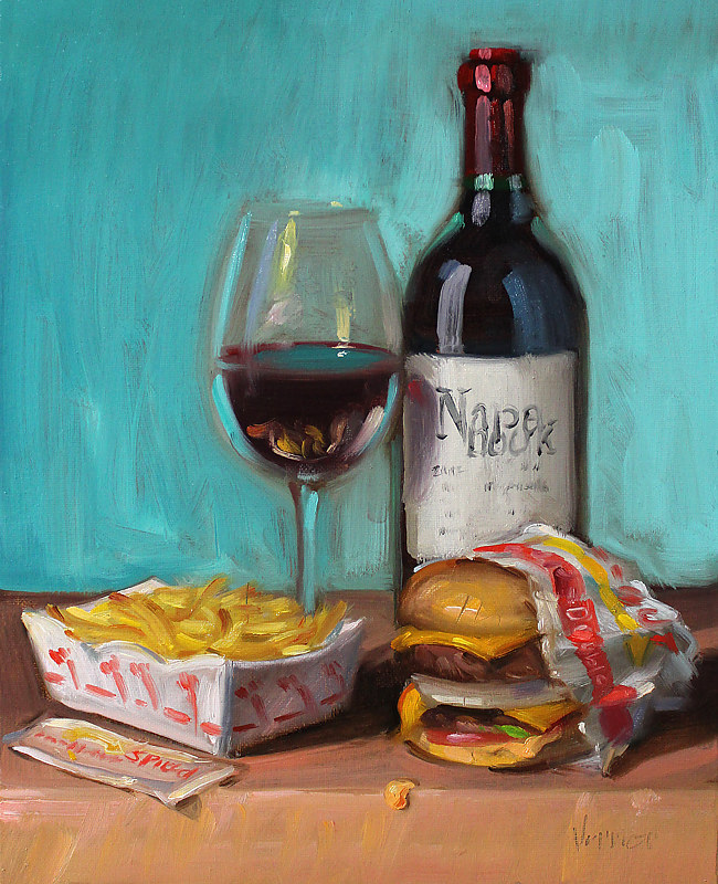 "In-N-Out" Hand Embellished" - Noah Verrier - Oil Paintings