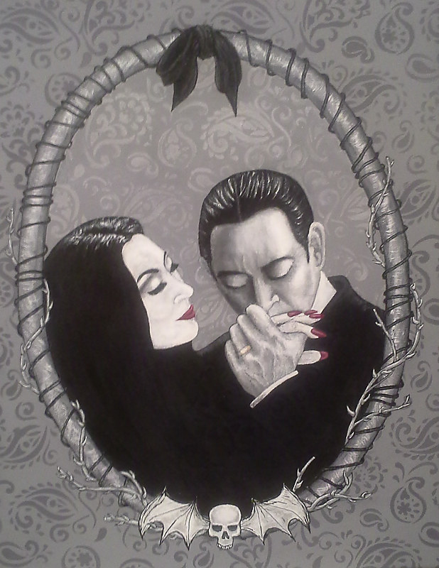 Morticia and Gomez - Kathryn Phebus - Artist