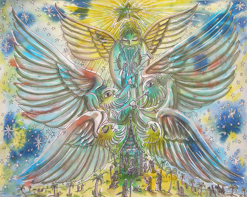 131 THE NATIVITY - Ken Ruzic - Paintings,Drawings,Ceramics,Pyrography ...