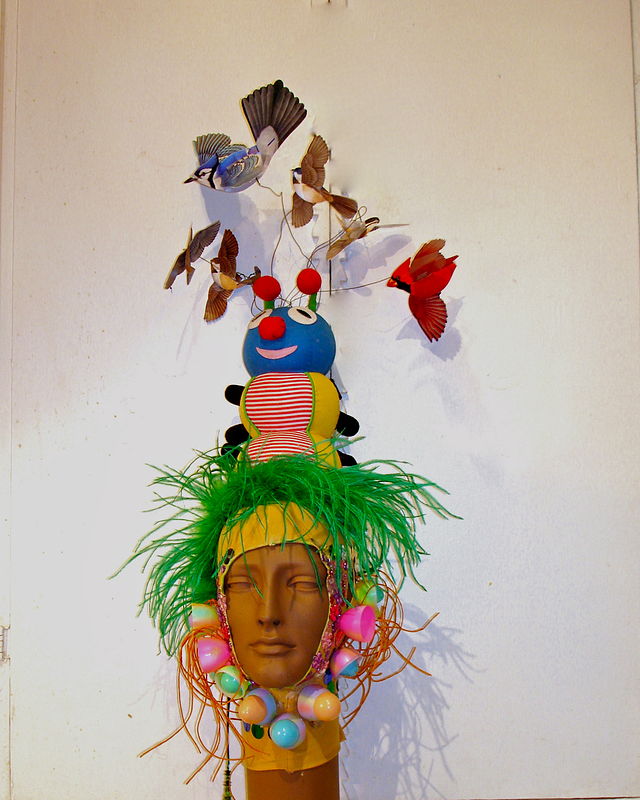 Birds And Bug Wig, Easter Egg Blaklava - Boxchickens.com Art by David Faulk