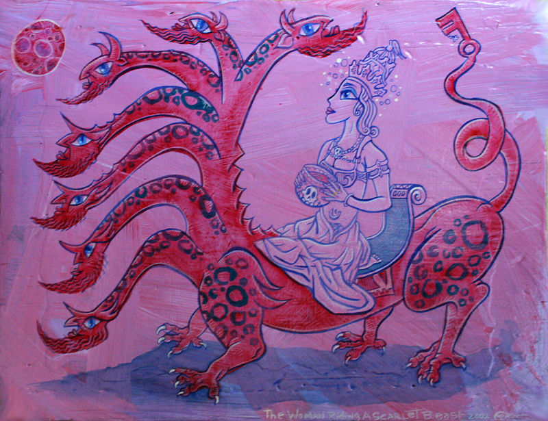 the Woman riding the Scarlet Beast - Ken Ruzic - Paintings,Drawings ...
