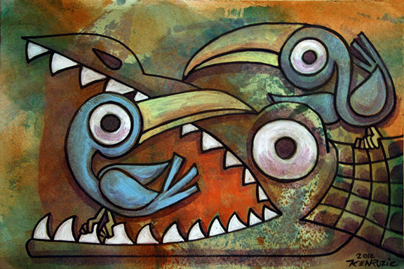 the Gossips - Ken Ruzic - Paintings,Drawings,Ceramics,Pyrography and ...