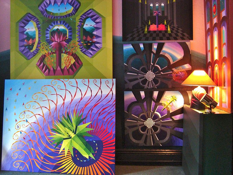 34. Paintings in studio. - Jon Harris Paintings San Francisco Artist