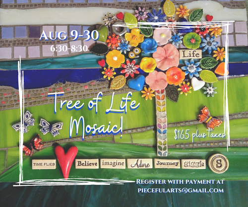 Workshops - Pieceful Arts | Fine Mosaic Art by Suzanne Coverett Earls